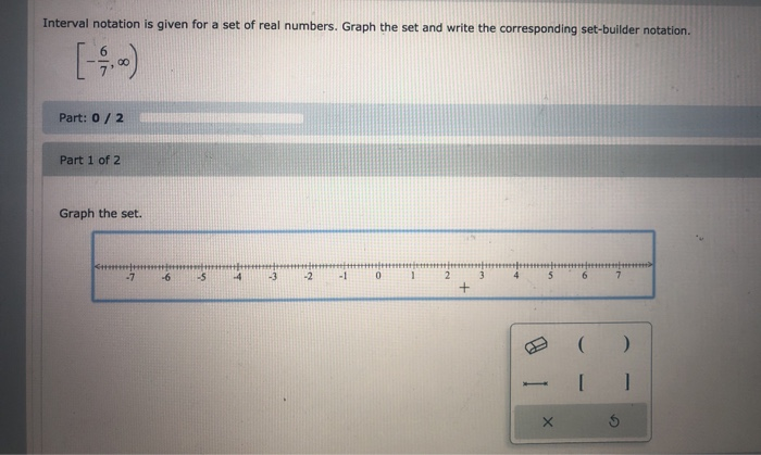 Solved Interval notation is given for a set of real numbers. | Chegg.com