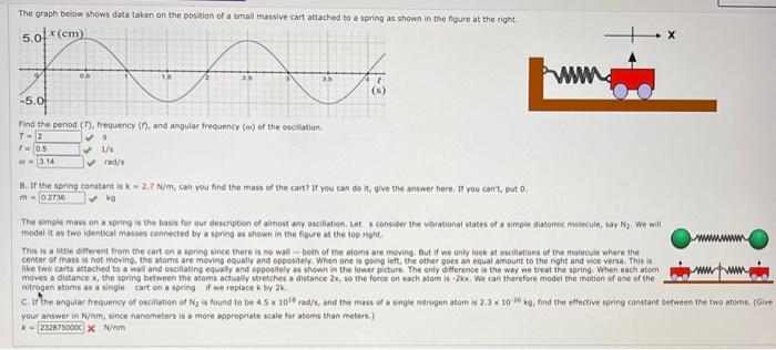 Solved Find the period (π) frequency (n, and angular | Chegg.com