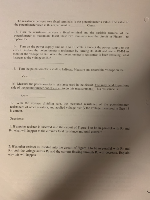 Solved EXPERIMENT 5 DC SERIES-PARALLEL CIRCUITS Objectives | Chegg.com