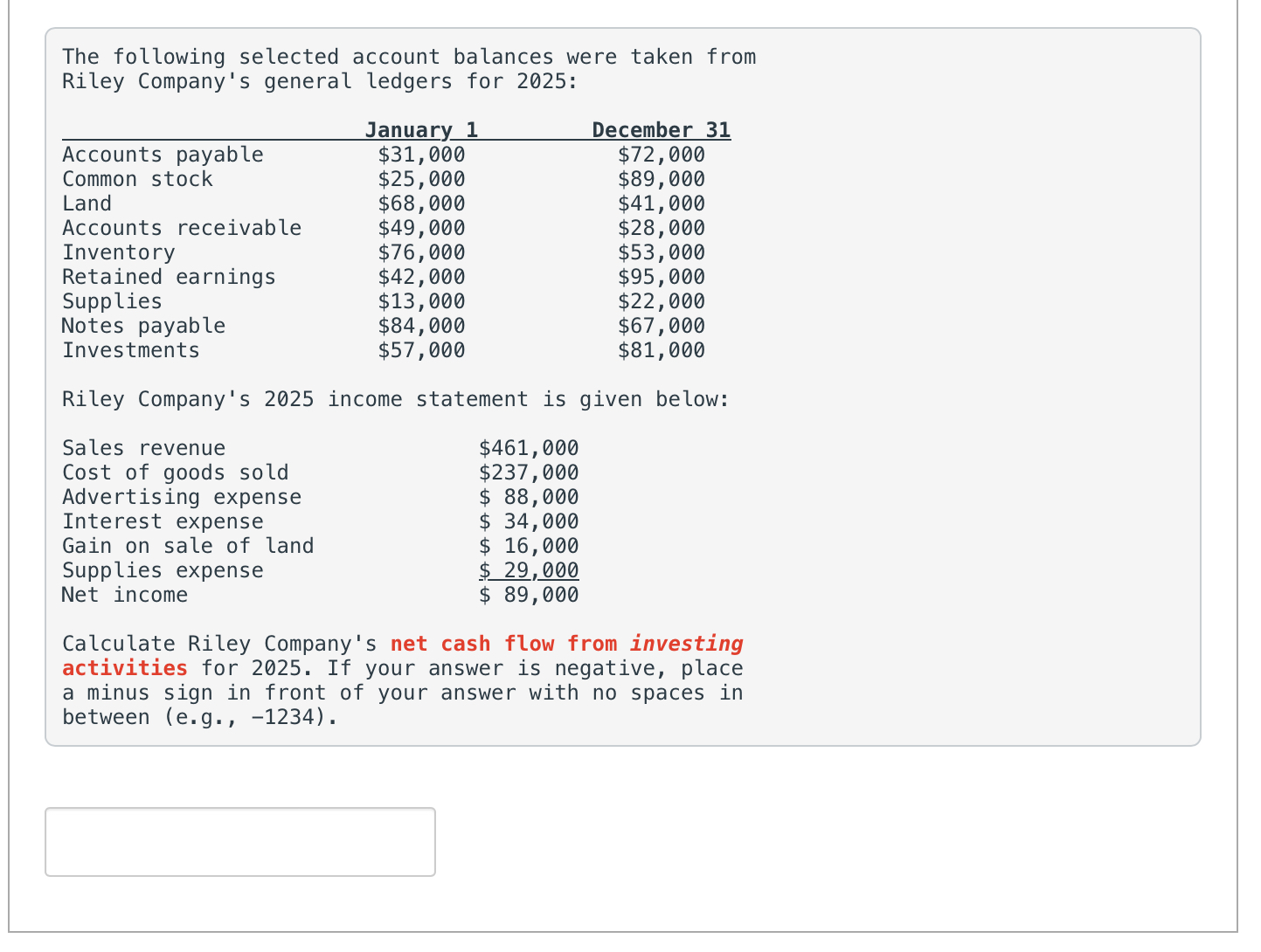 Solved The following selected account balances were taken | Chegg.com