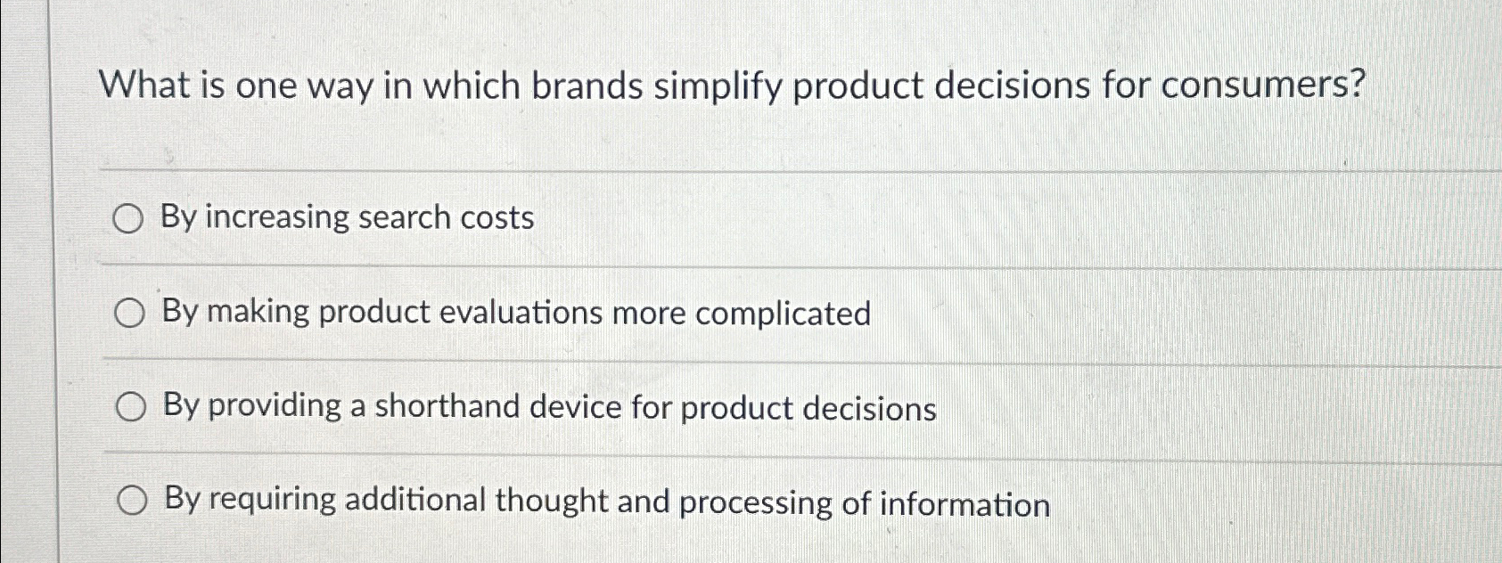 Solved What is one way in which brands simplify product | Chegg.com