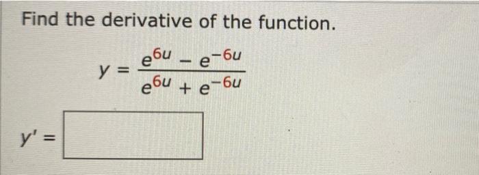 Solved Find the derivative of the function. y = ek tan(7x) | Chegg.com