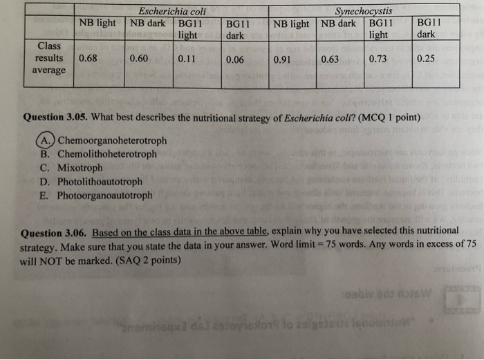 Solved Table 3.01: Class data of spectrophotometer | Chegg.com