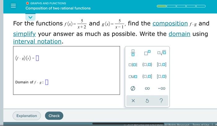 Solved GRAPHS AND FUNCTIONS Composition of two rational | Chegg.com