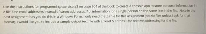 Solved Use the instructions for programming exercise #3 on | Chegg.com
