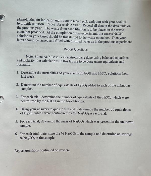 Solved LAB C: Acid-Base II: Analysis of an Impure Sample of | Chegg.com