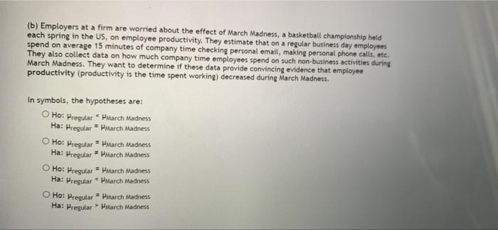 Solved 5.15 Identify hypotheses, Part I: Write the null and | Chegg.com