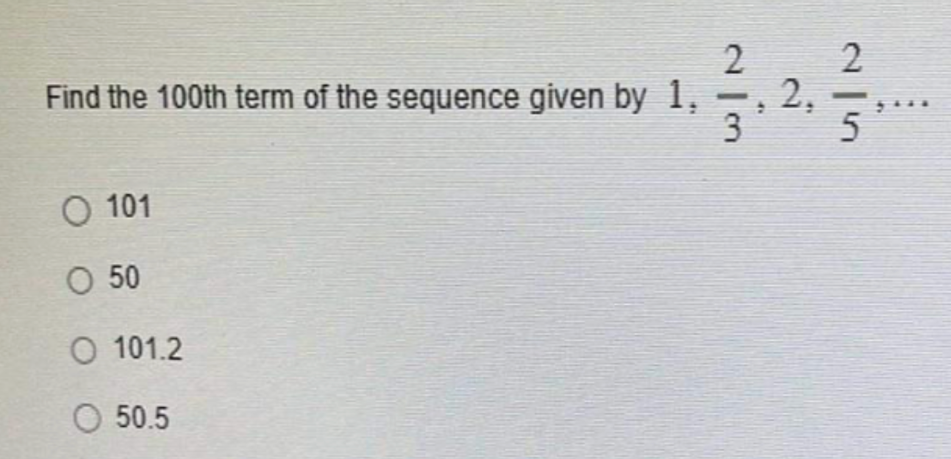 Solved Find the 100 ﻿th term of the sequence given by | Chegg.com