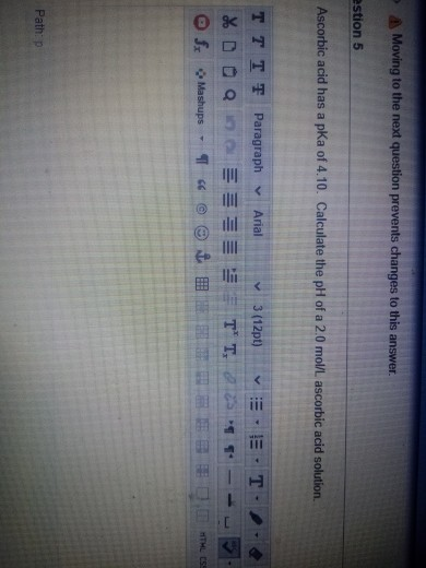 Solved Ascorbic acid has pka of 4.10. Calculate the pH of a | Chegg.com