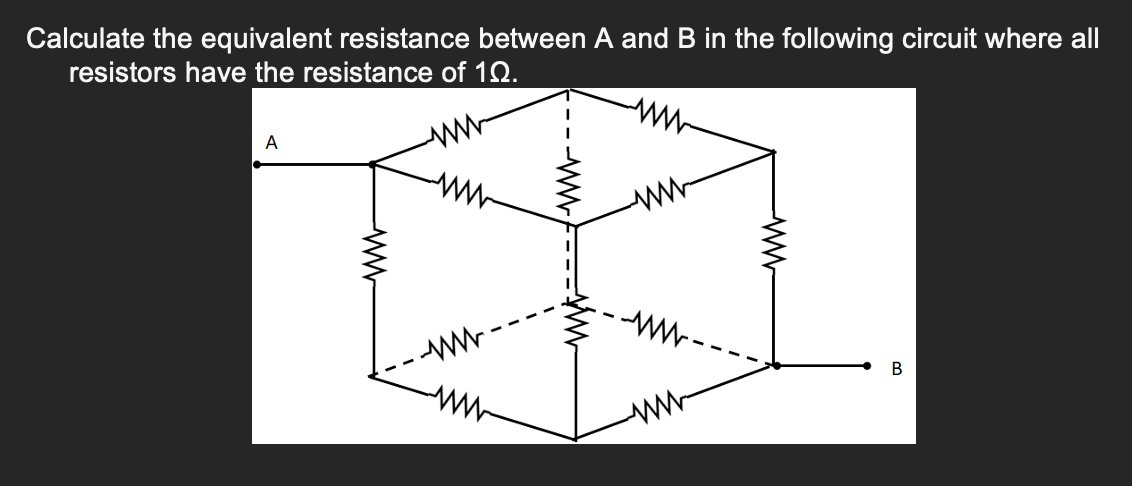 Solved Calculate the equivalent resistance between A and B | Chegg.com