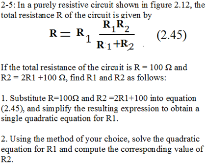 Solved In a purely resistive circuit shown in figure 2.12, | Chegg.com