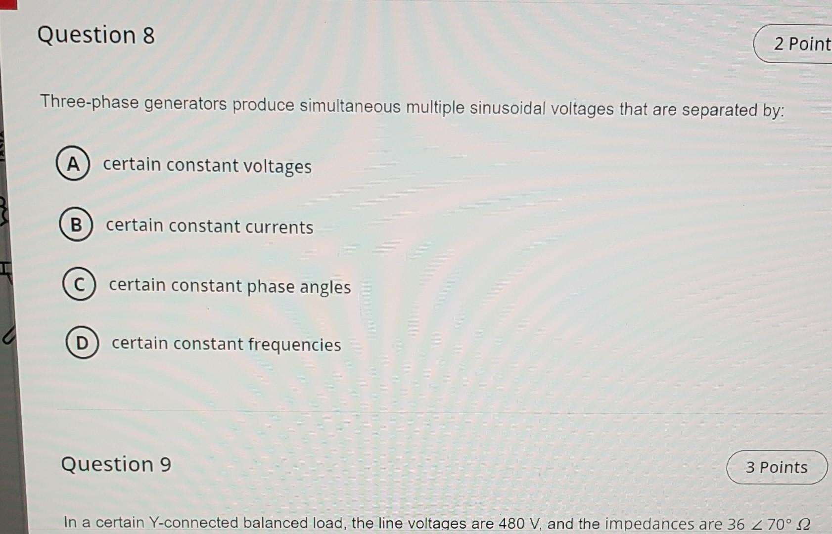 Solved Three-phase generators produce simultaneous multiple | Chegg.com