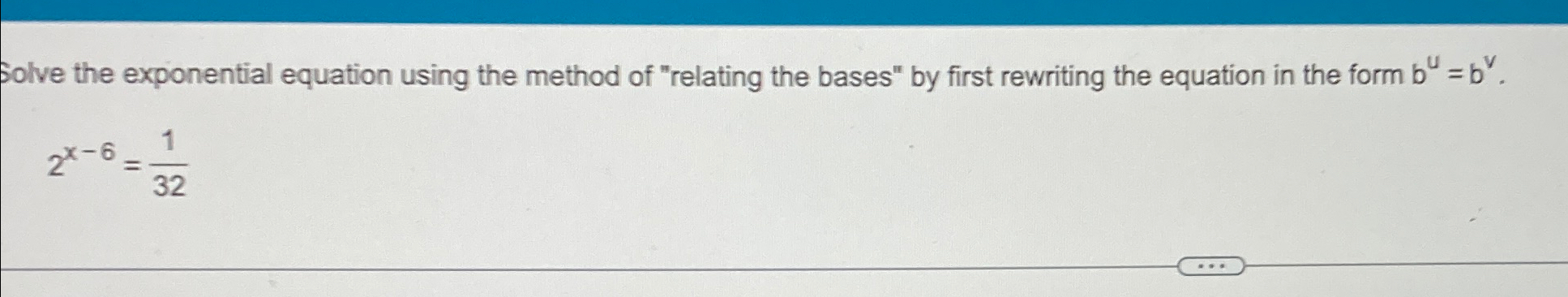 Solved Solve the exponential equation using the method of | Chegg.com