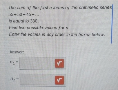 Solved The sum of the first n ﻿terms of the arithmetic | Chegg.com