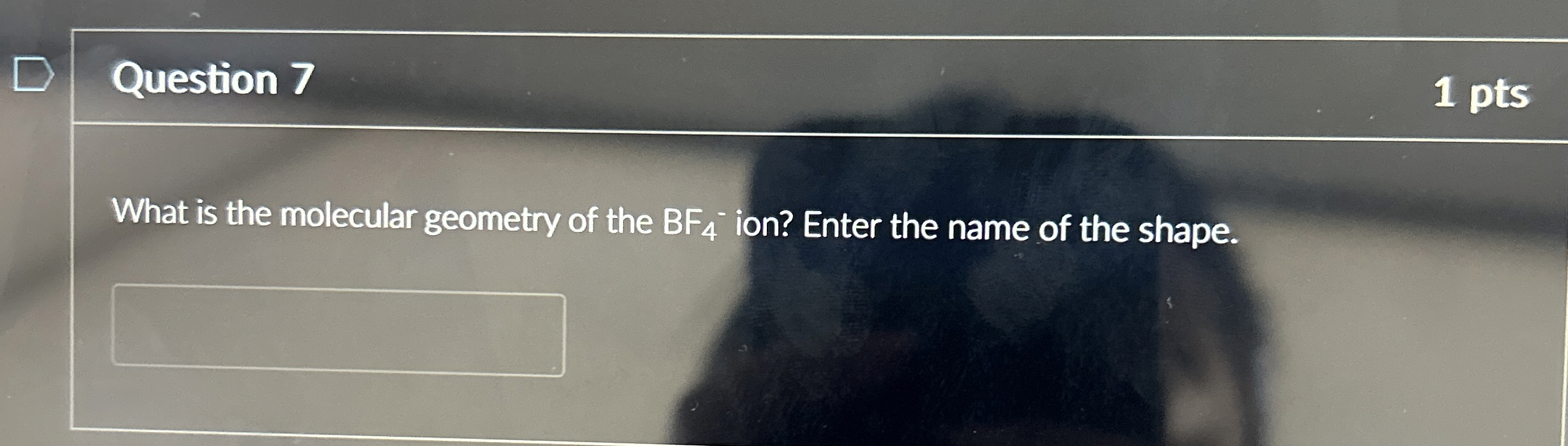 Solved Question 71 ﻿ptsWhat is the molecular geometry of the | Chegg.com