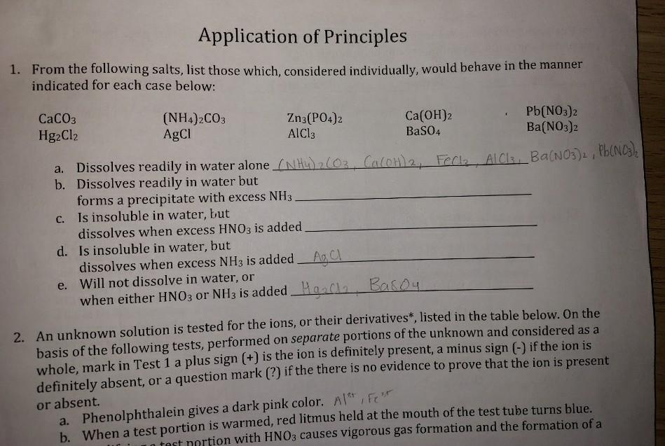 Solved Application of Principles 1. From the following | Chegg.com