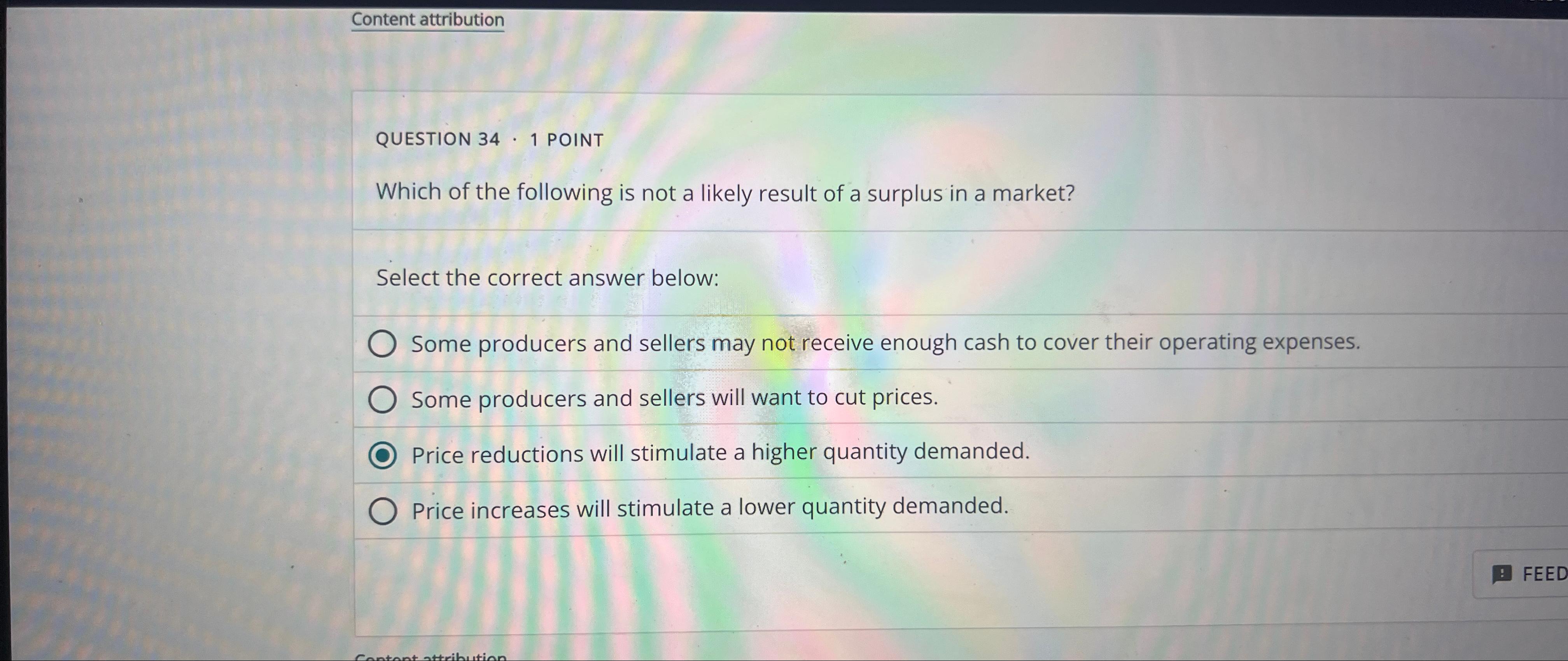 Solved Content attributionQUESTION 34*1 ﻿POINTWhich of the | Chegg.com