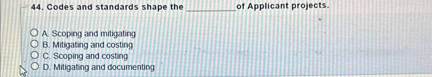 Solved Codes and standards shape the of Applicant | Chegg.com