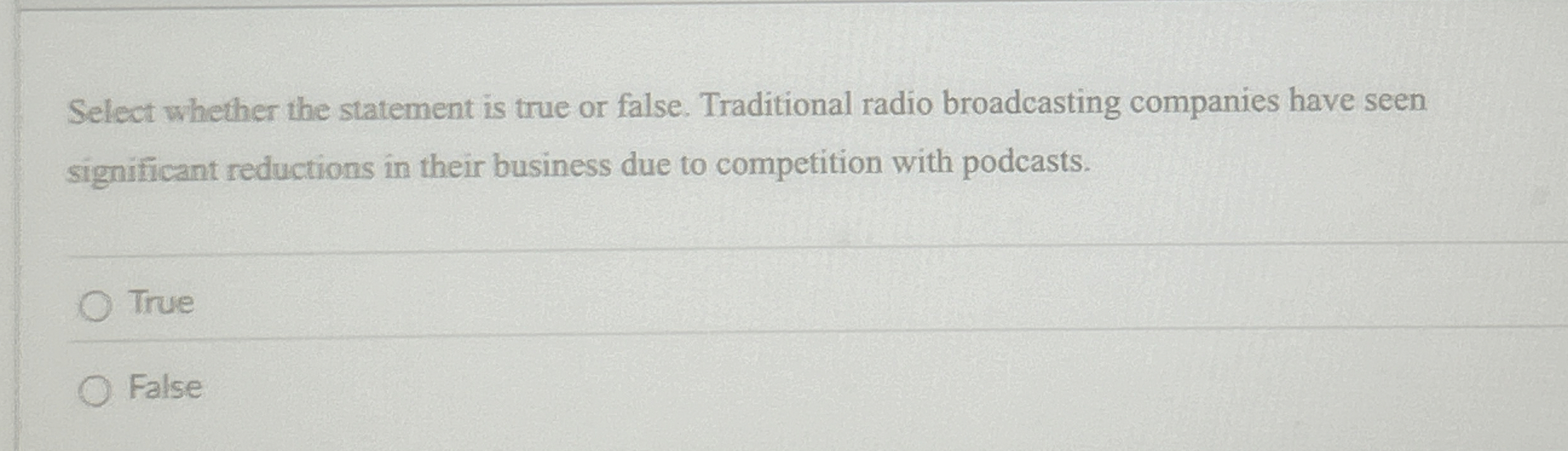 High Quality SOLUTION Select whether the statement is true or false. | Chegg.com