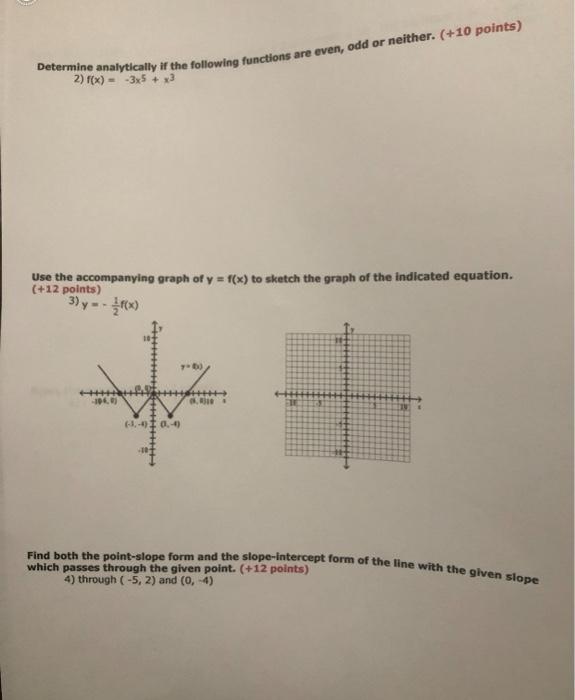 Solved Determine analytically the intunections are ever, | Chegg.com