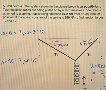 Solved The system shown in the picture below is in | Chegg.com