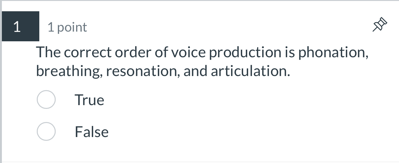 Solved 11 ﻿pointThe correct order of voice production is | Chegg.com