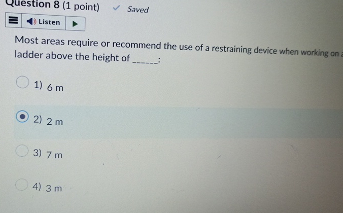 Solved Question 8 (1 ﻿point) ﻿SavedMost areas require or | Chegg.com