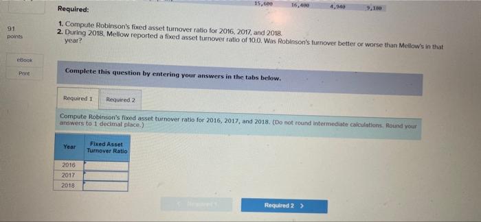 Solved Check my work E9-15 (Algo) Computing and Interpreting | Chegg.com