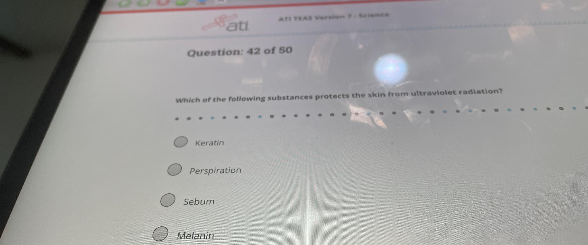 Solved Question: 42 ﻿of 50Which of the following substances | Chegg.com