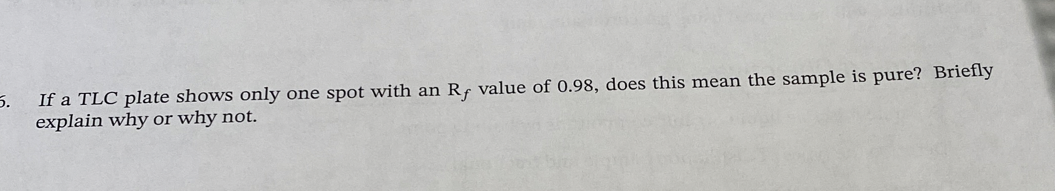Solved A student placed the TLC plate in the developing | Chegg.com