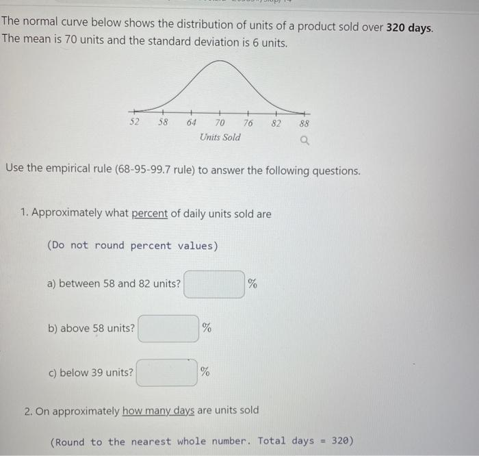 Solved The normal curve below shows the distribution of | Chegg.com