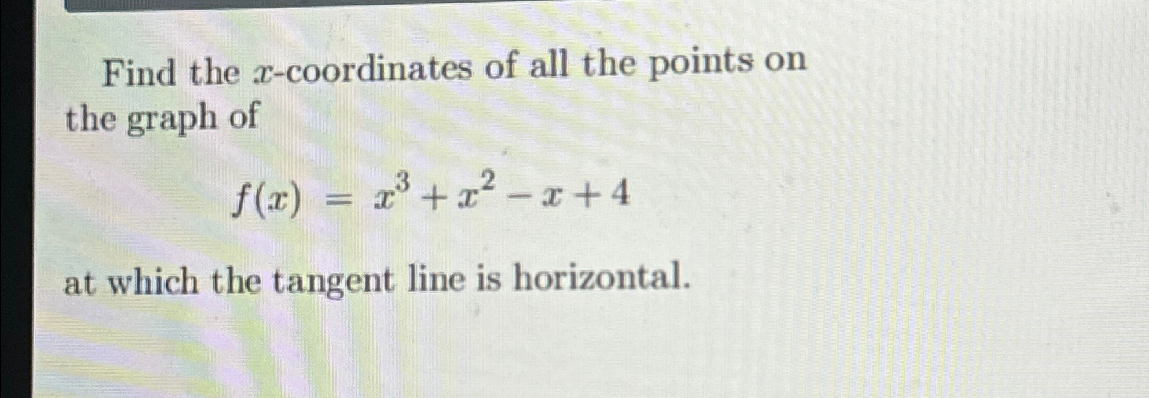 Solved Find the x-coordinates of all the points on the graph | Chegg.com