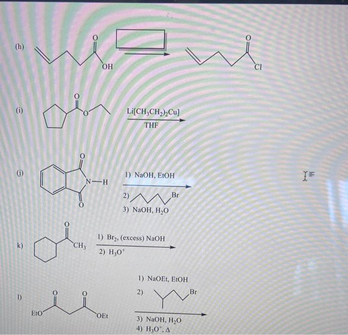 Solved Complete each of the following organic reactions by | Chegg.com