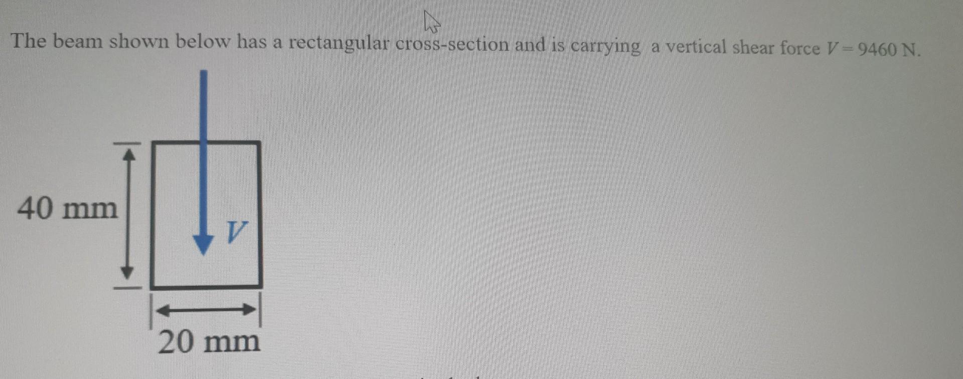 Solved The beam shown below has a rectangular cross-section | Chegg.com