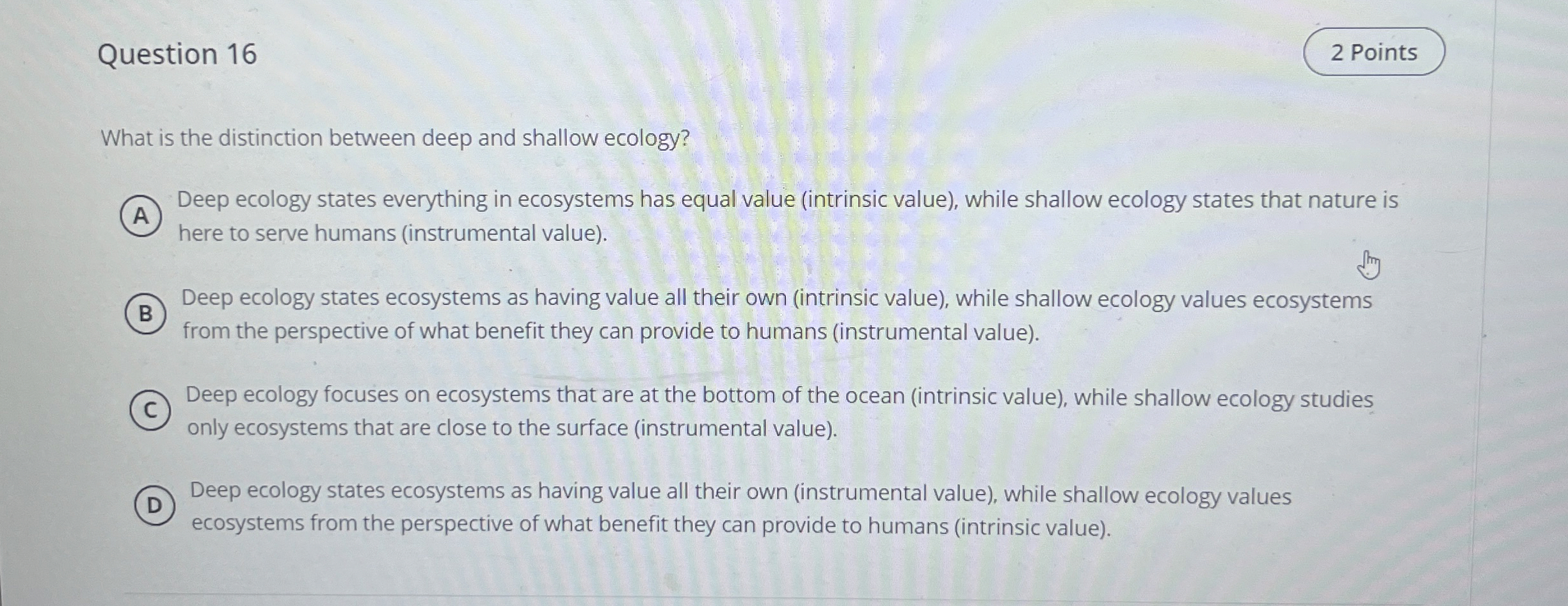 Solved Question 162 ﻿PointsWhat is the distinction between | Chegg.com