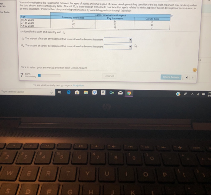 Solved You are investigating the relationship between the | Chegg.com