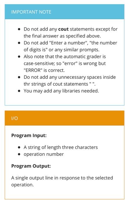 Solved Task - 1 - D: String editing Collapse context You are | Chegg.com