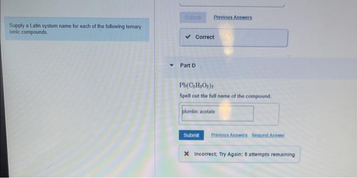 Solved Supply a Latin system name for each of the following | Chegg.com