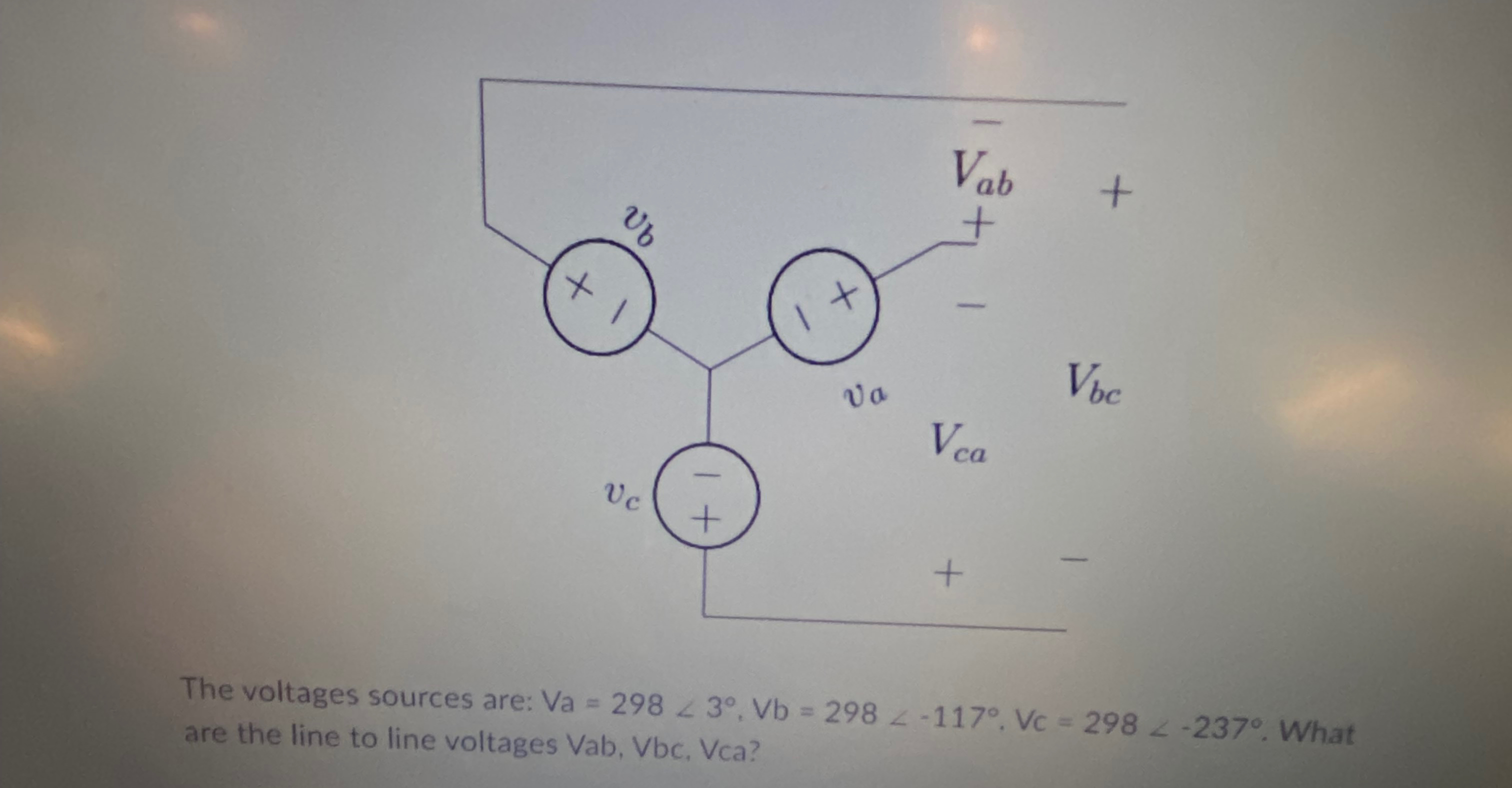 Solved The voltages sources are: | Chegg.com