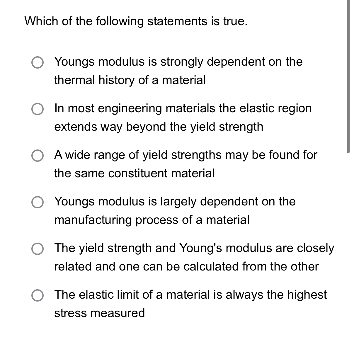 Solved A question of youngd modulus | Chegg.com