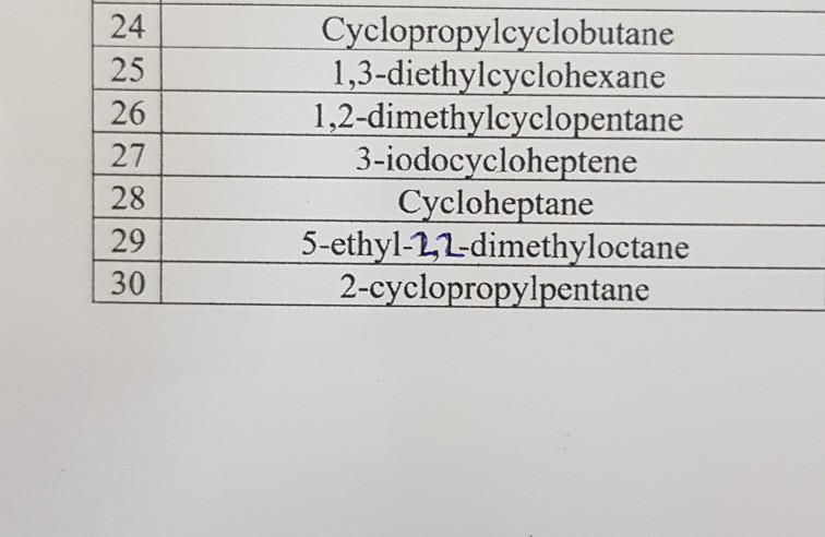 Solved 24 25 26 27 28 29 30 Cyclopropylcyclobutane | Chegg.com