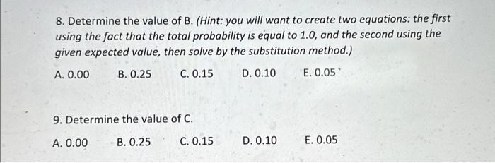 Solved In the following distribution, P(X