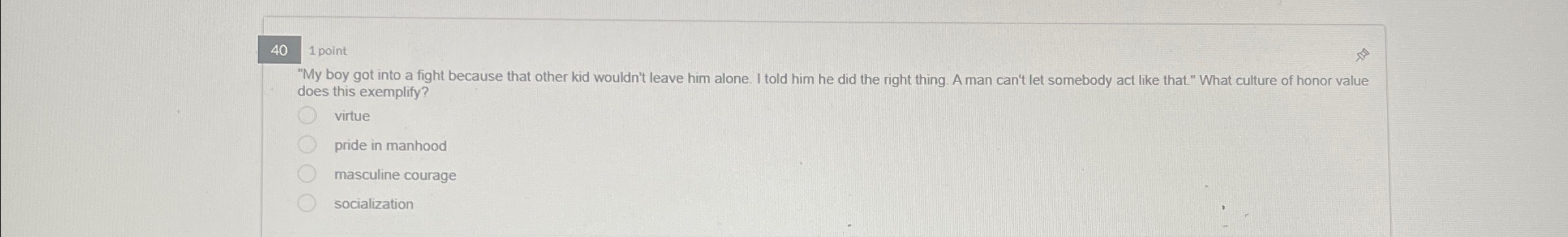 Solved 401 ﻿point"My boy got into a fight because that other | Chegg.com