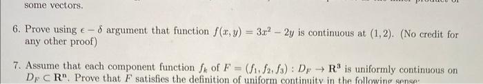 Solved 6. Prove using ϵ−δ argument that function | Chegg.com