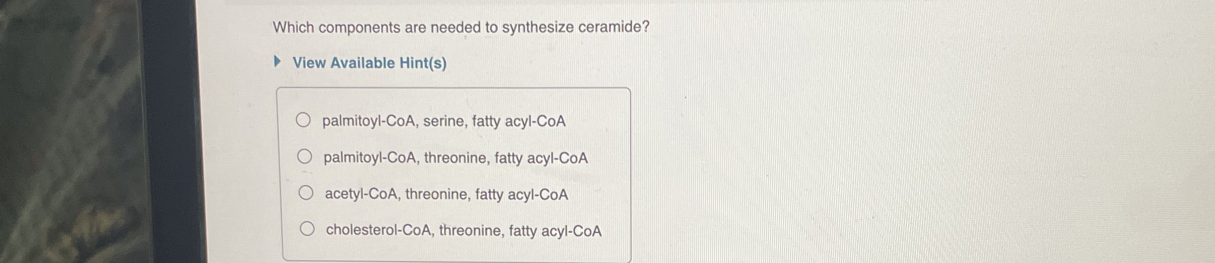 Solved Which components are needed to synthesize | Chegg.com
