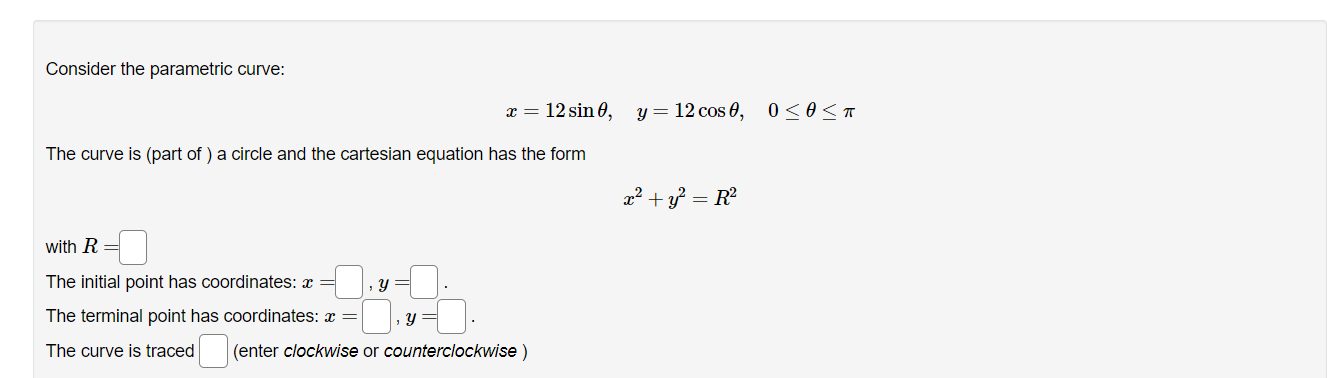 Solved Consider the parametric | Chegg.com