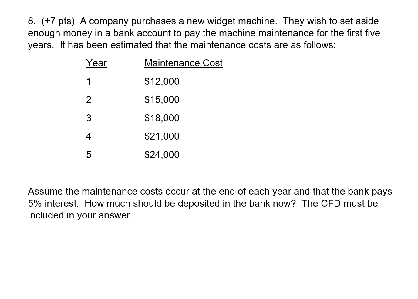 Solved 8. (+7 ﻿pts) ﻿A company purchases a new widget | Chegg.com