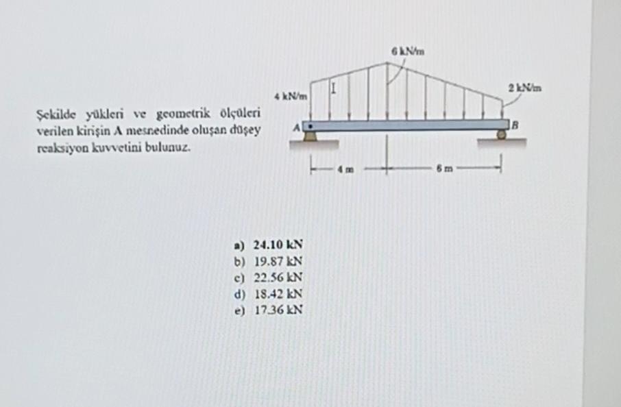 Solved Sckilde yukleri ve geometrik olçuleri verilen kirişin | Chegg.com