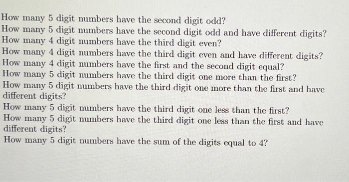 Solved How many 5 digit numbers have the second digit odd? | Chegg.com