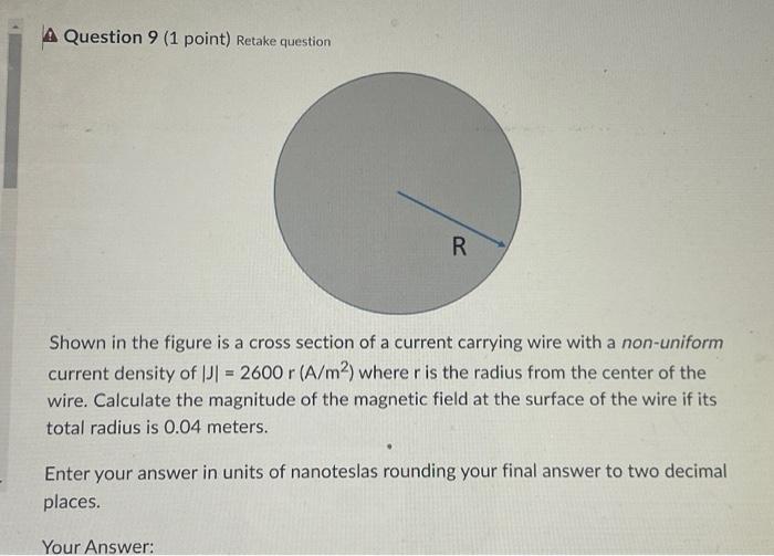 Solved Question 9 (1 point) Retake question Shown in the | Chegg.com